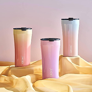 Sttoke Leakproof Lid Shatterproof Tumbler, The Sky Blush, 6.1-inch Height, 12 oz, S12LPOFSB2372