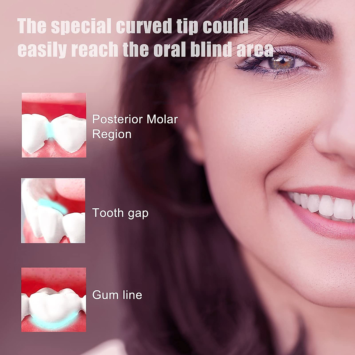 BTFO 2 Pcs Electric Toothbrush Heads for BTFO 1741-02 (White)