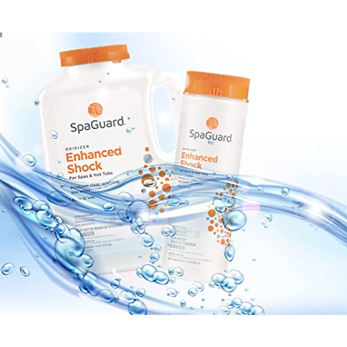 SpaGuard Enhanced Shock 6 Pound with LeisureQuip ScumBoat Scum Absorber and LeisureQuip Hot Tub Care Ebook