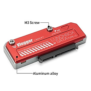 ANDYCINE Lunchbox Reader Interface USB-C to SATA Adapter Compatible with Lunchbox ATOMOS Ninja V SSD Carder