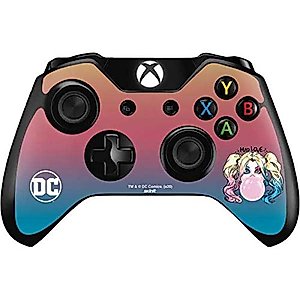 Skinit Decal Gaming Skin Compatible with Xbox One Controller - Officially Licensed Warner Bros Harley Quinn Mad Love Design