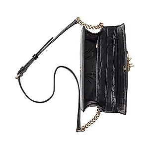 DKNY Women's Elissa Small Shoulder Bag, Black Gold