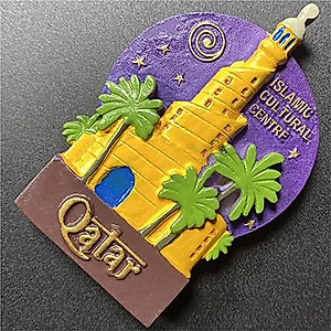 Islamic Cultural Centre Doha Qatar Refrigerator Magnet Travel Souvenir 3D Fridge Decoration Magnetic Sticker Craft Collection