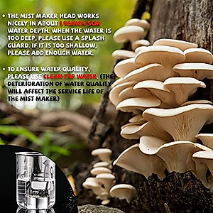 Mxmoonant Mist Maker 350ml/H, Halloween Party Ultrasonic Pond Fogger Aluminum Mister with Splash Guard for Water Fountain Rockery Holidays Decoration