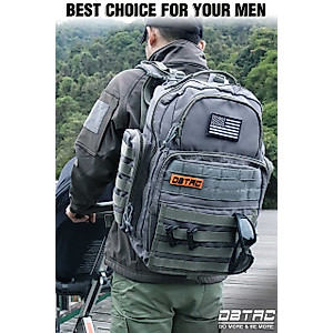 Diaper Bag Backpack for Dad, DBTAC Large Baby Nappy Bag for Men w/Changing Mat, Insulated+Wipe Pockets, Stroller Straps, Grey