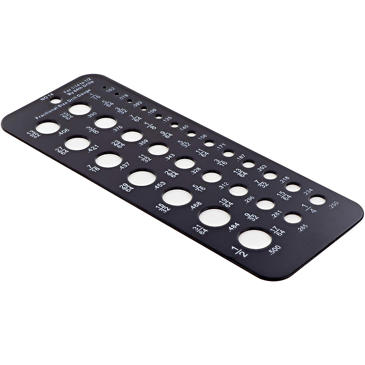 Drill Bit Gauge Hardened Plate Heavy Duty Nut Bolt Thread 29-Hole Screw Drill Bit Wire Gauge Metal Drill Bit Organizer Screw Checker Thread Gauge Black By - RamPro