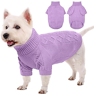 Kuoser Small Dog Sweater, Dog Sweaters for Small Dogs, Winter Dog Clothes for Small Dogs Boy Girl, Christmas Thanksgiving Dog Knitswear Puppy Sweater for Yorkie, Bichon Frise, Shih Tzu
