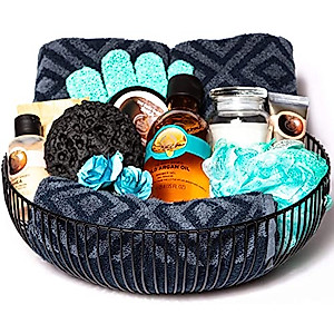 Black Metal Wire Fruit Basket Bowl For Kitchen,Living Room,Office - Large Decorative Centerpiece To Display Fruit, Vegetables, Bread, Candy, Household Items Or Use As A Gift Basket