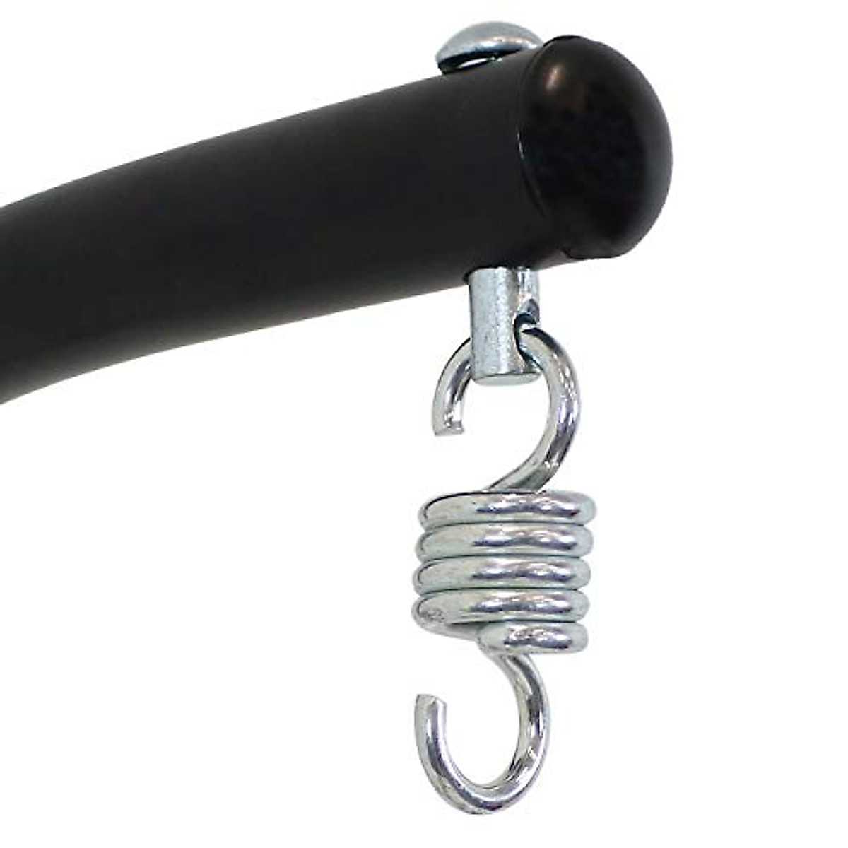 Sunnydaze Steel U-Shape Hanging Chair Stand - Indoor/Outdoor Hanging Egg Chair Stand - Powder-Coated Steel Construction with Black Finish - Stand Only - 76 Inches Tall