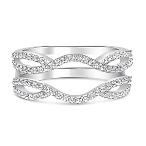 LaRaso & Co Wedding Band Guard Wrap for Women Engagement Ring Sterling Silver Size 8