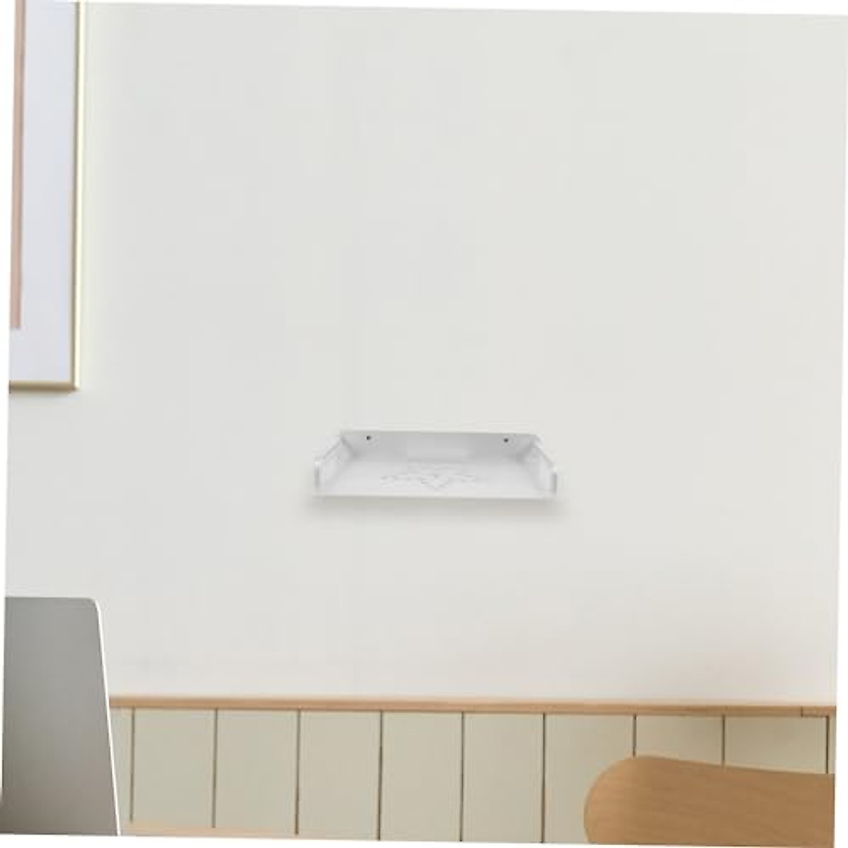 WHAMVOX Box Metal Router Stand Wifi Router Container Wifi Router Mount Holder Mount for Tv Shelf Tv Mounting Bracket Wall Mount Tv Bracket Router Shelf Wall Mount Router Wall Mount White