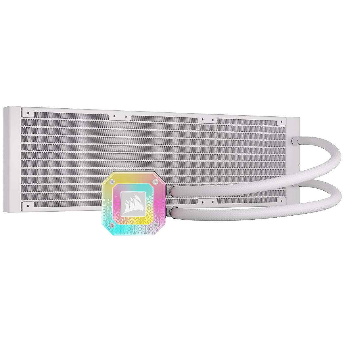 Corsair iCUE H150i Elite CAPELLIX XT Desktop Liquid CPU Cooler - Three AF120 RGB Elite Fans - 360mm Radiator - Intel® LGA 1700, 1200, 115X, 2066, AMD® AM5, AM4 - Included iCUE Commander CORE - White