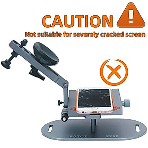 VOTCT Phone Screen Separator Aluminium Alloy Phone Screen Opener with Suction Cup Heating Free 360 Rotatable LCD Screen Opening Tool Cellphone Repair Jig Kit Compatible for iPhone Samsung Huawei