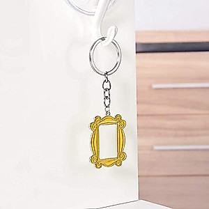 HomeWelt Frame Yellow Peephole Handmade Door Frame As Seen on Monica's Door Keychain, Great Present for Friends Fan! (Metal), Purple, Medium