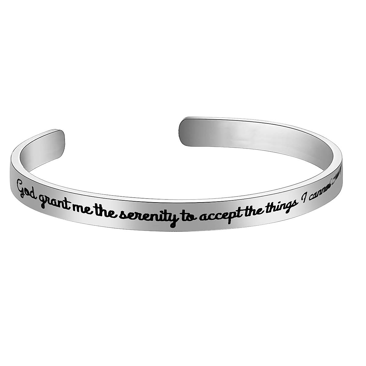 Inspirational Bracelets for Women Men Religious Jewelry Christian Jewelry Gifts God Grant Me The Serenity Prayer Bracelet Christian Gift Recovery Gifts AA Gift Encouragement Gift Motivational Jewelry