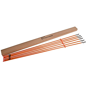 ELONG Bow Fishing 32 Inch 5/16" Hunting Arrows Archery Fiberglass Arrows with Safety Slides Broadheads (Pack of 6)