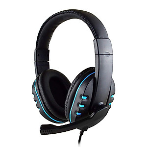 New Gaming Headset Voice Control Wired HI-FI Sound Quality for PS4 Black - PS4 wired headset headset