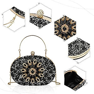 Rhinestone Hobo Bags for Women, Sparkly Evening Handbag Rhinestone Purse Sparkly Crystal Clutch Purse Chic Evening Handbag