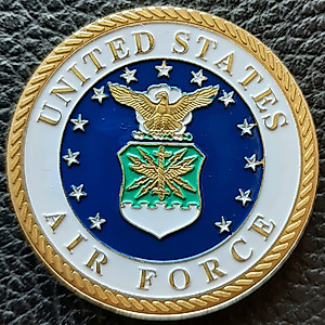 Challenge Coin-US Air Force Oath of Enlistment Engraved with Name and Date of Oath