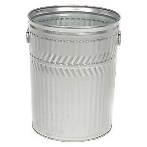 Witt Industries Galvanized Steel Garbage Can, Heavy Duty, 32 Gallon