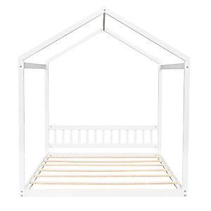 Merax Queen Size Wooden House Bed with Headboard