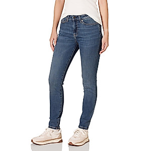 Amazon Essentials Skinny Jeans for Women, High Waist, Stretchy Denim, Medium Wash, 8 Short