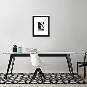 Americanflat 11x14 Picture Frame in Black - Use as 5x7 Frame with Mat or 11x14 Frame Without Mat - Engineered Wood with Shatter Resistant Glass, and Includes Hanging Hardware for Wall