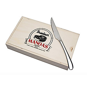 Bruntmor, ALBA Gourmet Stainless Steel 8-piece Steak Knife set with Full Tang Blades, Wooden Gift Box