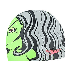 SPEEDO Night Swimmers Silicone Cap,Green (315),OS