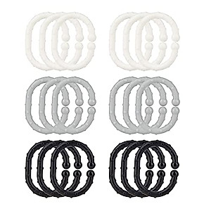 Nuby Linkables, Black, Grey, and White Attachable Links for Strollers, Car Seats, and Travel