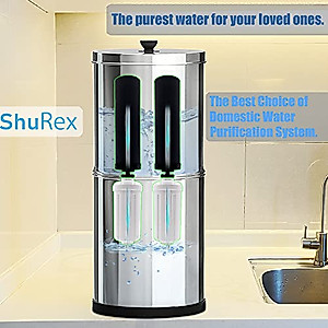 2-Pack Replacement Black Purification Elements, Activated Carbon Water Filters Compatible with Berkey Big, Nomad, King, Royal Gravity-fed Water Filter System, and other Gravity Filter Tank