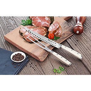 Cangshan S1 Series 61895 German Steel Forged 2-Piece Carving Set, Crème