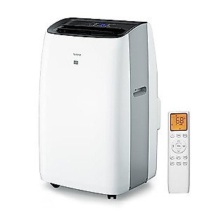 TURBRO Greenland 14,000 BTU Portable Air Conditioner and Heater, Dehumidifier and Fan, 4-in-1 Floor AC Unit for Rooms up to 600 Sq Ft, UV-C Light, Sleep Mode, Timer, Remote Included (10,000 BTU SACC)