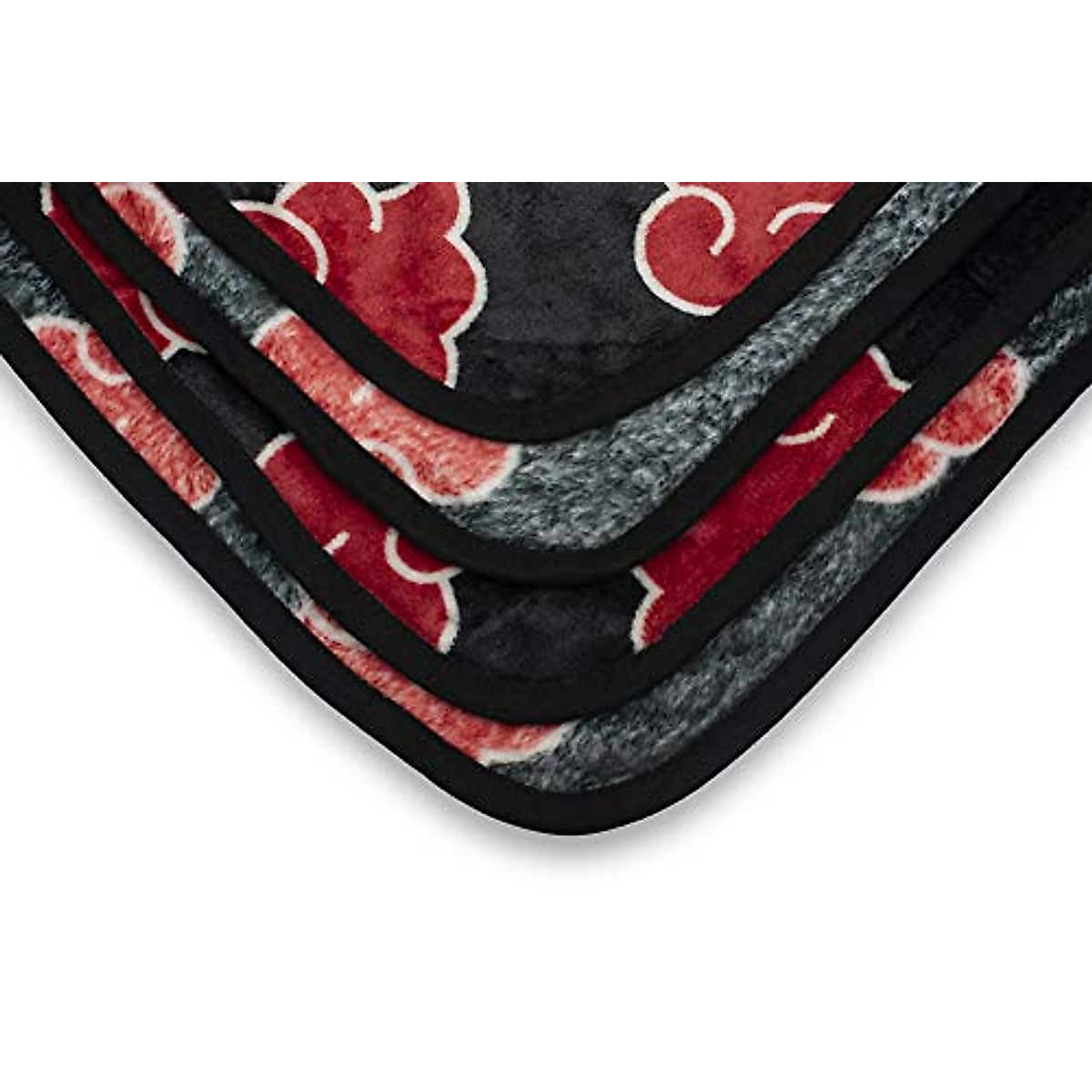 JUST FUNKY Naruto: Shippuden Akatsuki Red Cloud Anime Throw Blanket | Naruto Blanket Anime Soft Blankets and Throws | Official Naruto: Shippuden Akatsuki Blanket | Measures 60 x 45 Inches