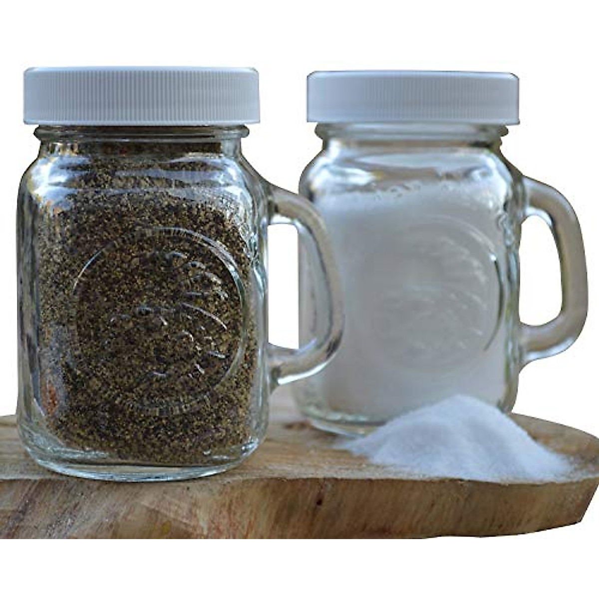 Golden Harvest Ball Mason Jar Glass Salt and Pepper Shakers, Pack Of 2, Clear
