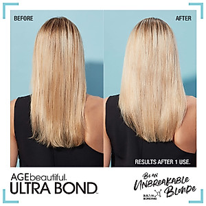 AGEbeautiful Ultra Bond No. 1 Blonde Care Purple Shampoo & No. 2 Conditioner | Strengthens & Protects | Builds Bonds w/ Arginine