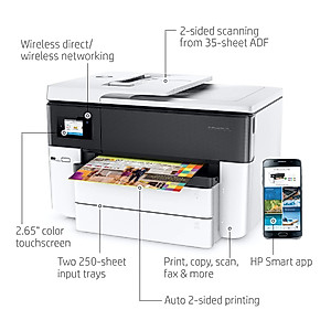 HP OfficeJet Pro 7740 Wide Format All-in-One Printer with Wireless Printing, Works with Alexa (G5J38A)