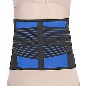 PROHEL Back Brace to Relieve Lower Back Pain with Lumbar Pad Support for Men/Women. Mild, thin, orthopedic, rigid, adjustable herniated disc (Size : L.)