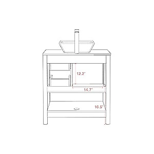 30" Grey Bathroom Vanity Sink Combo Marble Pattern Top w/Mirror Faucet&Drain Set