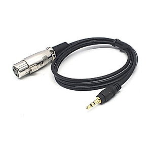 Riipoo 3.5mm to XLR Adapter 1 Meter 1/8" TRS 3.5mm Stereo Jack Male to XLR Female Audio Adapter Speaker Microphone Cable Cord