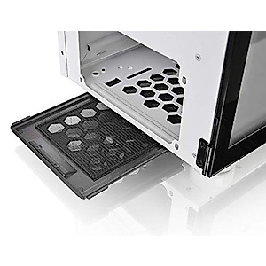 Thermaltake H200 Tempered Glass Snow Edition RGB Light Strip ATX Mid Tower Case with One 120mm Rear Fan Pre-Installed CA-1M3-00M6WN-03