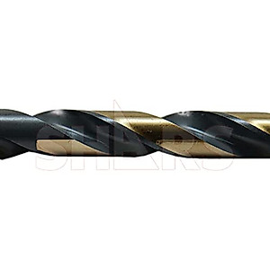 Shars 20 Pc HSS Heavy Duty Black & Gold Finish Jobber Drill Set, 61- #80 135° 404-2933 !}