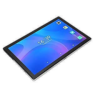 HEEPDD Tablet PC, 5G WiFi 10.1 Inch Tablet 12GB 256GB Octa Core CPU 8MP Front 16MP Rear US Plug 100-240V 1920x1200 Resolution for Android 12.0 for Reading for Elderly (Silver)