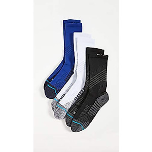 Stance Athletic Crew 3 Pack Socks (Small, Multi)