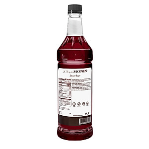 Monin - Desert Pear Syrup, Bold Flavor of Prickly Pear Cactus, Natural Flavors, Great for Iced Teas, Lemonades, Cocktails, Mocktails, and Sodas, Non-GMO, Gluten-Free (1 Liter)