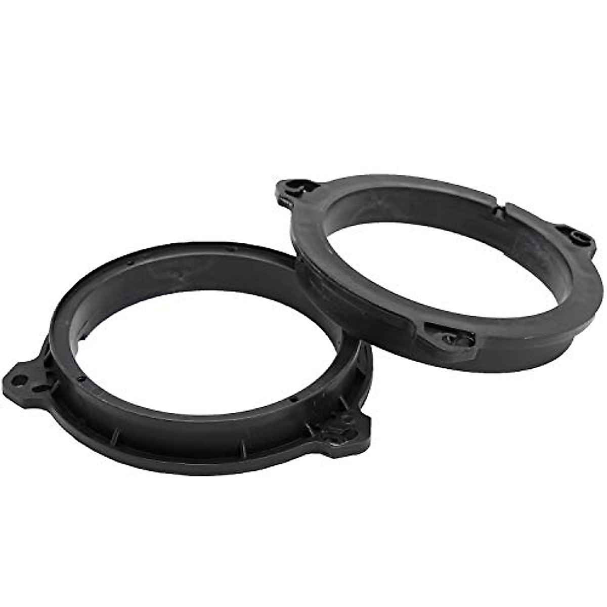 RED WOLF Car Door Speaker Wiring Harness Connector Plug w/Speaker Adapter Spacer Rings 6.5 Inch Nissan 2004-2019 Model 2 Pair