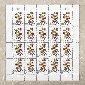 Sunflower Bouquet Stamp Sheet of 20 Two Ounce Rate Postage Stamps