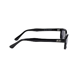 Pacific Coast Original KD's Biker Sunglasses (Black Frame/Dark Grey Lens)