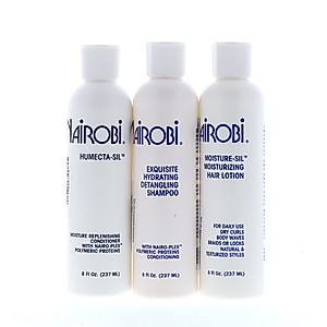 Nairobi Wrapp-It Shine Foam Wrap, Exquisite Hydrating Detangling Shampoo, Humecta-Sil Conditioner SET