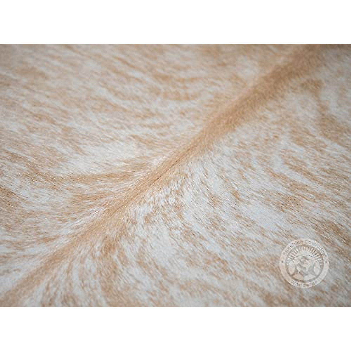 Genuine Exotic Beige Palomino Cowhide Rug 6 x 7-8 ft. 180 x 240 cm